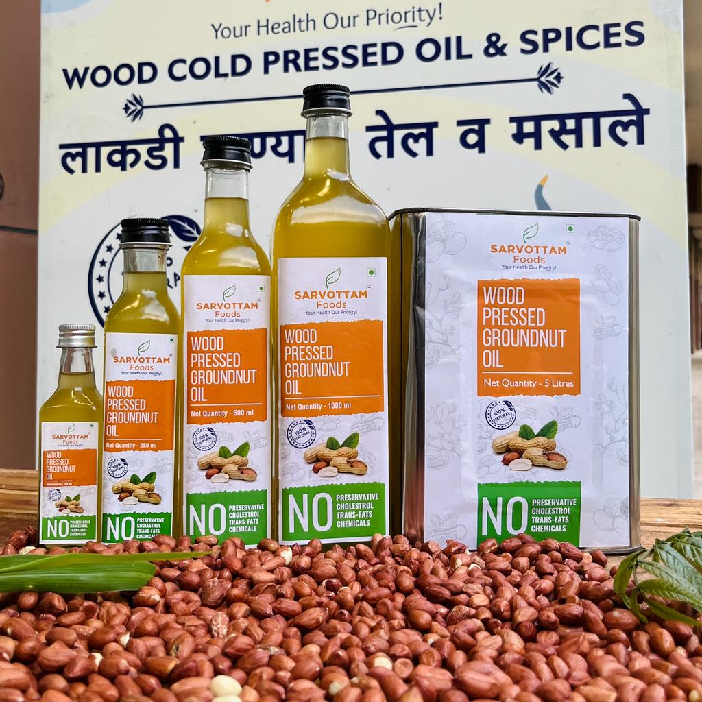 Groundnut Oil | Woodpressed – Sarvottam Foods